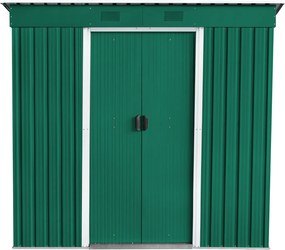 Zahradní domek BestBerg ZD-67GRW / 4,3 m² / 197 × 217 × 202 cm / zelená/bílá