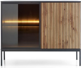 PSK Komoda SANTAL, Černá/Dub Votan 104 cm