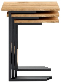 Trojitý odkládací stolek v dekoru borovice Ceramical ZG3