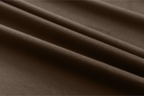Hnědý zatemňovací závěs VELVET 140x270 cm Zavěšení: Řasící páska