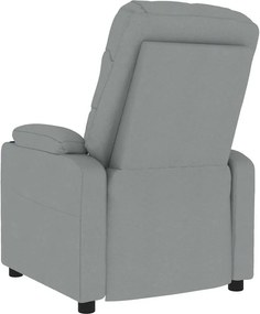 Masážní křeslo světle šedé textil 339092