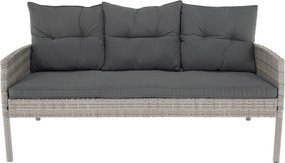 Zahradní ratanový set, světle šedá, LALEN