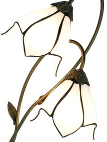 Bílá stolní lampa Tiffany Folwia White – 35x18x61 cm