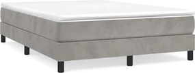 Box spring postel s matrací světle šedá 140x190 cm samet 3144327