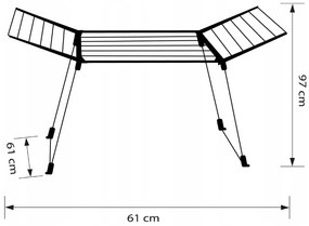 Erga Model 205, stabilní rozkládací sušák na prádlo 170x61x97 cm, bílá-šedá, ERG-SEP-10SUSSTOVIS17
