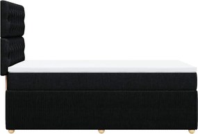 Box spring postel s matrací černá 90x190 cm textil 3291920