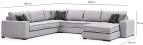 Rohová sedací souprava Lena Corner - Light Grey