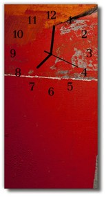 Skleněné hodiny vertikální Červená barva