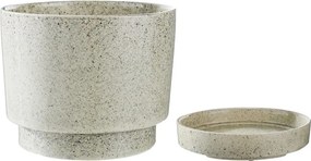 PLANT Květináč s miskou 20 cm - šedá