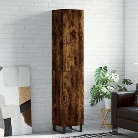 vidaXL Skříň highboard 34,5 x 34 x 180 cm kompozitní dřevo [3198809] Barva: kouřový dub
