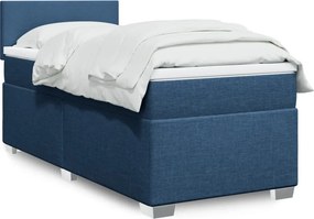 Box spring postel s matrací modrá 80x200 cm textil 3288014