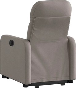 Zvedací polohovací křeslo taupe textil 3206802