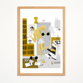 Milan Starý | Superman Rám: Dubový, Velikost: 60 x 40 cm
