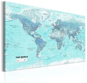 Obraz - World Map: Sky Blue World
