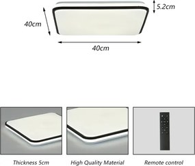 BRILAGI - LED Stm. strop. svítidlo SMART LED/24W/230V 43x43 cm Wi-Fi Tuya + DO