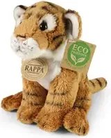 RAPPA Plyšový tygr sedící 15 cm / ECO-FRIENDLY / od 0 měsíců