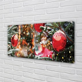 Obrazy na plátně Snow Vánoční ozdoby 125x50 cm
