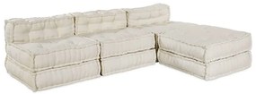 Modulová pohovka Textil Krémová 210 x 140 x 56 cm 3315064