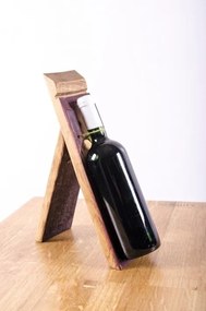 Stará Krása - Own Imports Dekorační stojan na jednu lahev z dubového dřeva