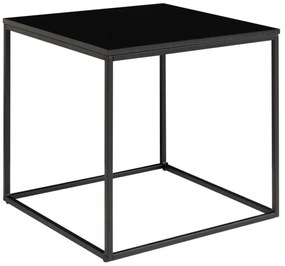 Nordic Living Černý kovový konferenční stolek Winter 45 x 45 cm