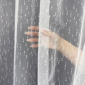 Žakárová záclona bílá s olůvkem metráž Ervi 4431