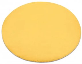 Dywany Lusczow Kulatý koberec BUNNY žlutý, velikost kruh 80