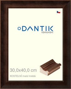 DANTIK rámeček 30x40 | KOSTELNÍ malá hnědá (Plexi Čiré)