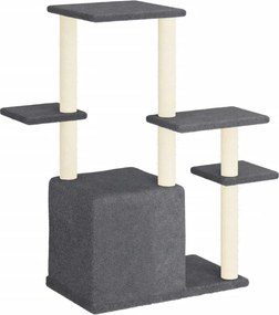 Škrabadlo pro kočky se sisalovými sloupky tmavě šedé 97,5 cm 172051