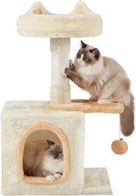 Škrabadlo pro kočky – béžová, 40,5 cm (délka) × 30,5 cm (šířka) × 72 cm (výška), 72 cm (267807454307)