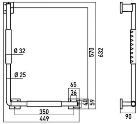 Emco System 2 - Madlo do koupelny, černá-chrom 357021207