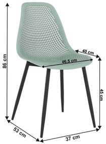Jídelní židle, zelená / černá, TEGRA TYP 2