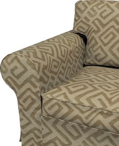 Potah na pohovku IKEA  Ektorp 2-místná, rozkládací, STARÝ MODEL barva béžová látka pletený vzor, vzorované