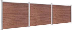 Set plotového dílce WPC 526 x 146 cm hnědý 3070452