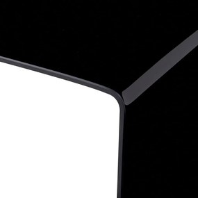 Konferenční stolek černý 98 x 45 x 31 cm tvrzené sklo - Default Title
