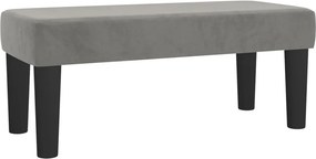 Box spring postel s matrací světle šedá 100x200 cm samet 3138067