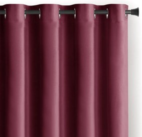 Závěs AmeliaHome Velvet s průchodkami 140x270 cm burgundy