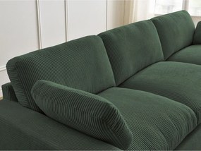 Zelená manšestrová pohovka 250 cm Belair – Bobochic Paris