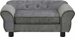 Pohovka pro psy tmavě šedá 72 x 45 x 30 cm plyš 171039