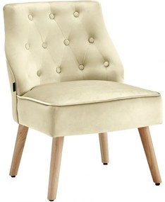 Danish style Čalouněná židle Spoky (SET 2 ks), krémová