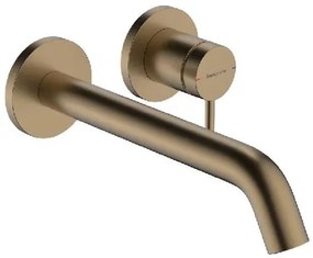 Hansgrohe Tecturis S - Umyvadlová baterie pod omítku, s výpustí, 2-otvorová instalace, EcoSmart, kartáčovaný bronz 73351140