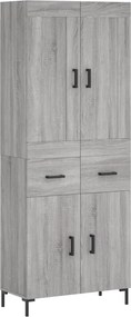 Skříň highboard šedá sonoma 69,5 x 34 x 180 cm kompozitní dřevo 3199879