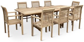 Nábytek Texim Faisal I. hranatý zahradní nábytek teak set 1+8