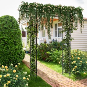 Costway Rose Arch kovový zahradní oblouk pro popínavé rostliny Arch Garden
