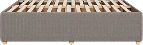 Rám postele bez matrace taupe 160 x 200 cm textil 3284953