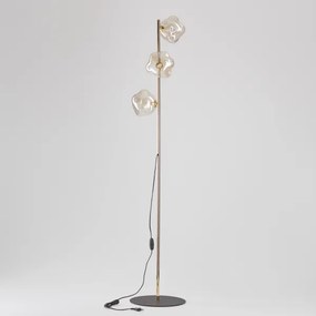 BRILAGI - Stojací lampa VULCANO 3xG9/8W/230V zlatá/kouřová béžová