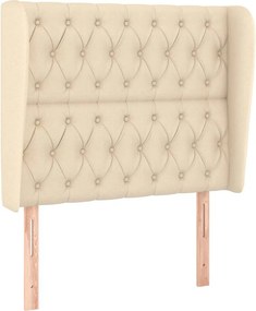 Box spring postel s matrací krémová 90x190 cm textil 3128730