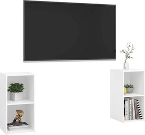 TV skříňky 2 ks bílé 72 x 35 x 36,5 cm kompozitní dřevo 3079898