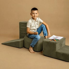 Khaki pěnové hřiště 3 ks výška 30 cm 45x193 cm – Meowbaby