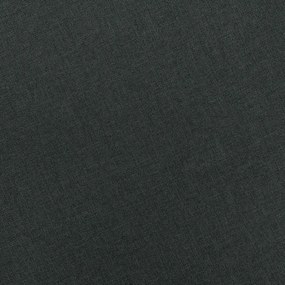 Křeslo s podnožkou tmavě šedé textil 320152