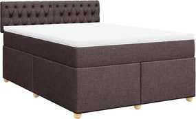 Box spring postel s matrací tmavě hnědá 140x200 cm textil 3286713